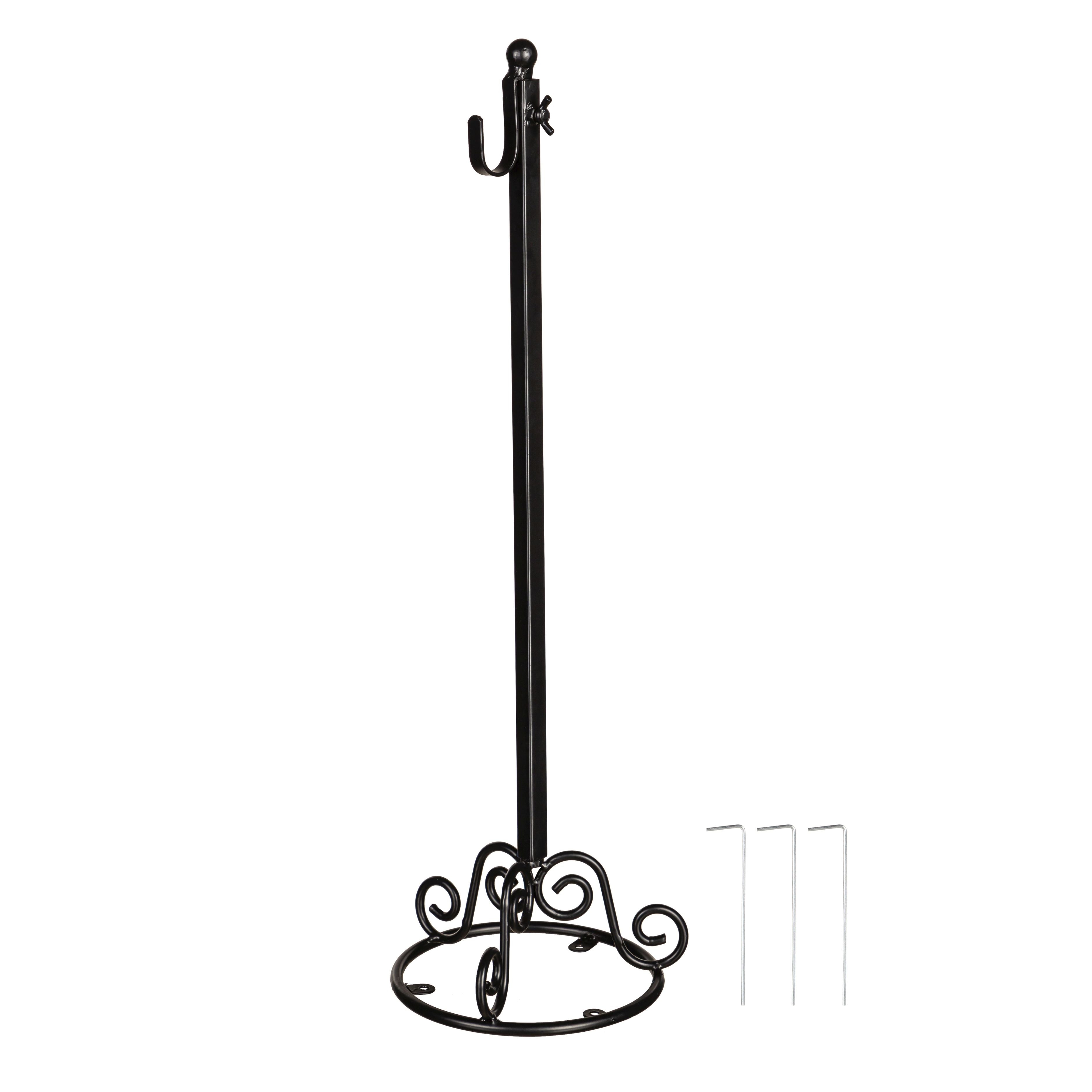 Decorative Black Metal Door Decor Hanger Stand | Bailey's Seasonal Flags